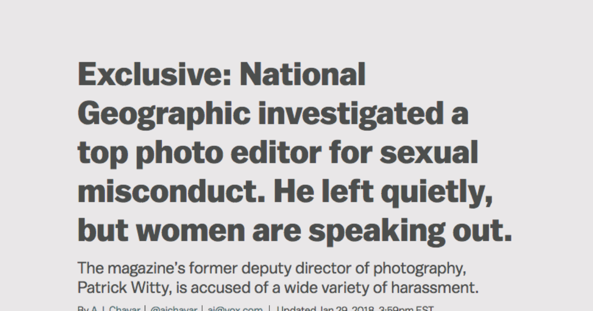 Prominent photo editor Patrick Witty accused of sexual misconduct ...